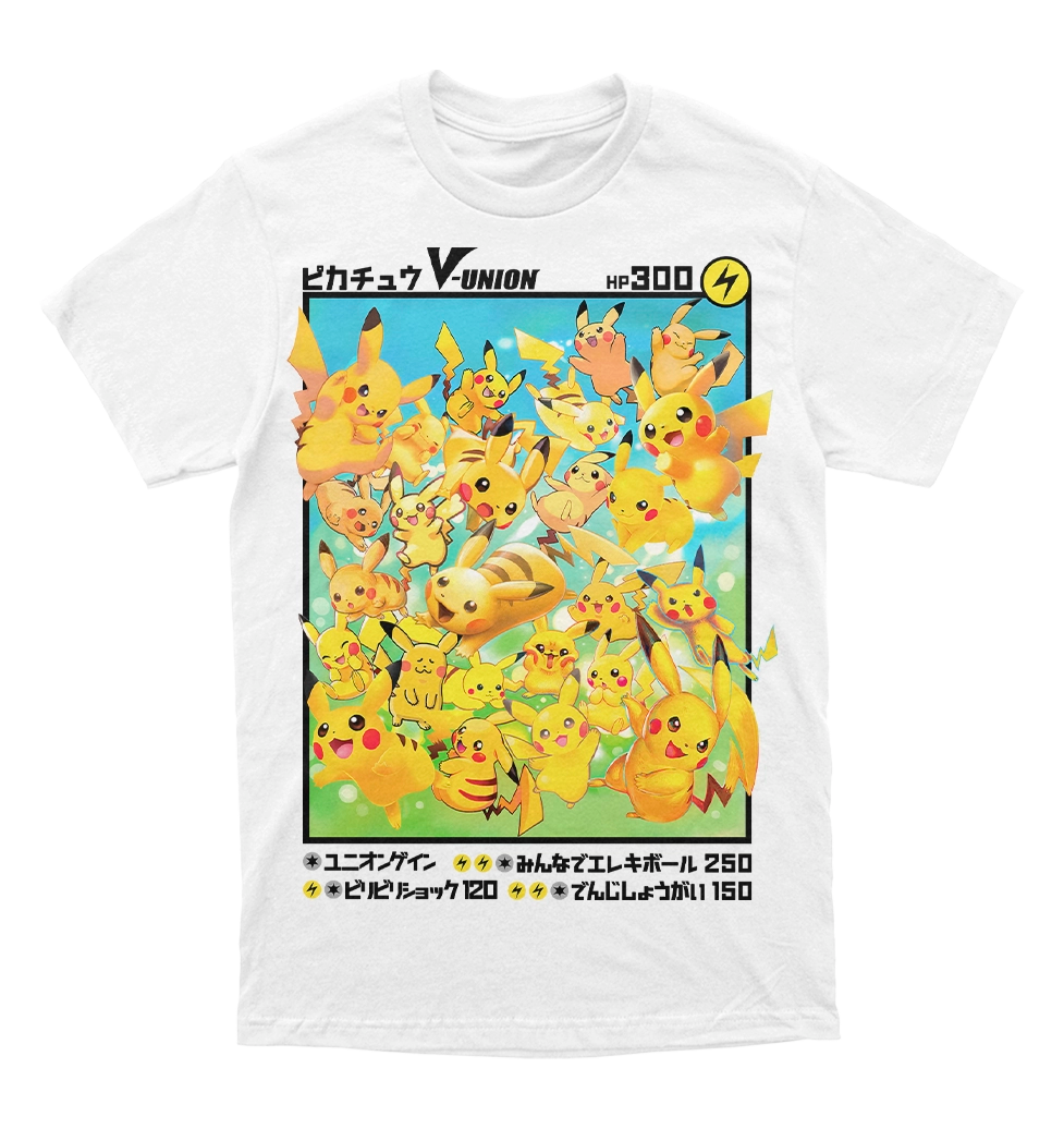 Polera Pokemon | Pikachu (V-Union) | Anime | Chile – Goetia Store